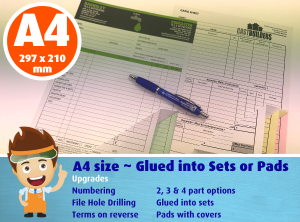 A4 size – Carbonless Forms – Glued into Sets or Pads | John Brailsford ...