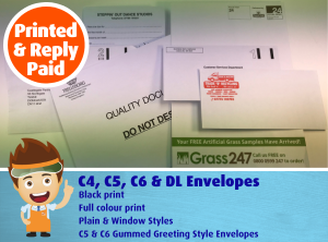 Printed & Reply Paid Envelopes – C4, C5, C6 and DL sizes & Window ...